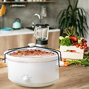 3 Pack Lid Latch Strap Rubber Band, Lid Securing Strap for Crockpot, Reusable Universal Lid Strap 6,7,8 Quart for Hamilton Beach Slow Cooker, Casserole, Pots, Pans(Black)