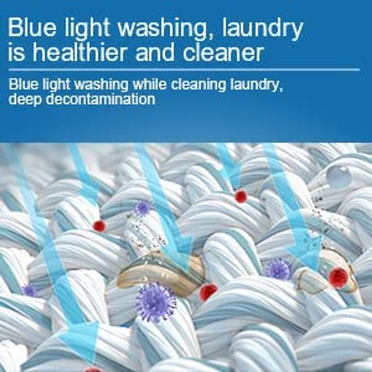 Nictemaw Portable Washing Machine 𝟏𝟕.𝟔Lbs Capacity Portable Washer 1.9 Cu.ft Full-Automatic Compact Laundry Washer With Drain Pump,10 Wash Programs 8 water levels with LED display Ideal for Home