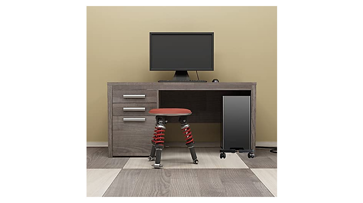 Adjustable PC Tower Stand with Wheels for Home Office & Gaming