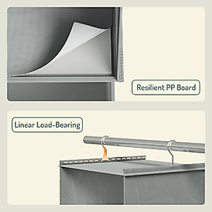 LayerSpace Space-Saving Hanging Closet Organizer - Versatile Storage for Clothes, Travel, Bedroom - 3-Shelf Heavy-Duty Design - Set of 2, Grey