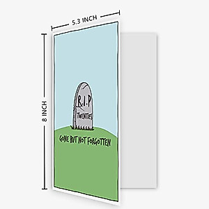 Ogeby Funny 30th Birthday Card for Him Her, Sarcastic Thirty Bday Card Gift, RIP Twenties Gone But Not Forgotten