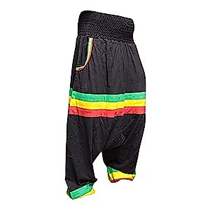 Shopoholic Fashion Mens Hippie Ratsa Harem Trouser (L) Black