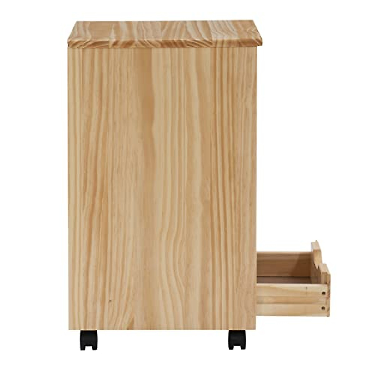 Linon Home Decor Products Corinne Six Drawer Storage, Natural Rolling Cart