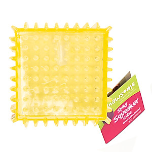 Gnawsome Dog Toys - 3.5" Squeaker Cube - Medium - Dental & Gum Wellness - Stimulating Fun - Hidden Squeaker - Durable for Heavy Chewers - 100% BPA-Free - Assorted Colors