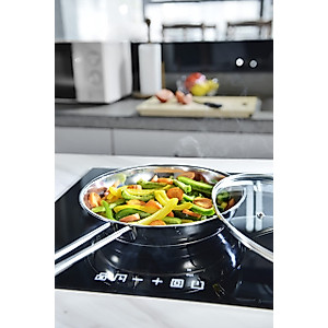 14 Pc Stainless Steel Cookware Set - stainless steel pots and pans set, cookware set Hungered Handle with Lids for Home and Restaurant