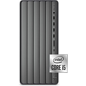 2021 HP Envy TE01 Desktop Computer, 10th Gen Intel i5-10400 6-Core Processor, 32GB RAM, 1 TB PCIe SSD, Wifi, HDMI, VGA, Wilreless Mouse&KB, Windows 10 Home (Latest Model) with Microfiber Cloth, Black