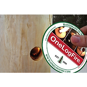The Original OneLogFire (6) Pack | Swedish Fire Log | Swedish Torch | One Log Campfire | for Outdoor Firepit | Campfire | Bonfires | Fireplace