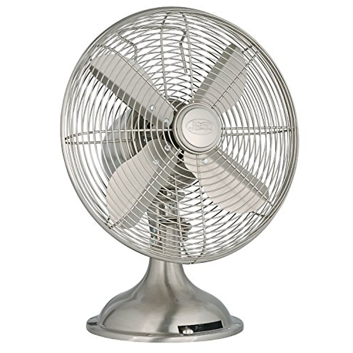 HUNTER 90400 Retro Table Fan, 12", Brushed Nickel