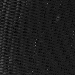 Flash Furniture Maxim Indoor/Outdoor Wicker Dining Chairs with Fade & Weather-Resistant Steel Frames for Patio and Deck, Set of 2, Black