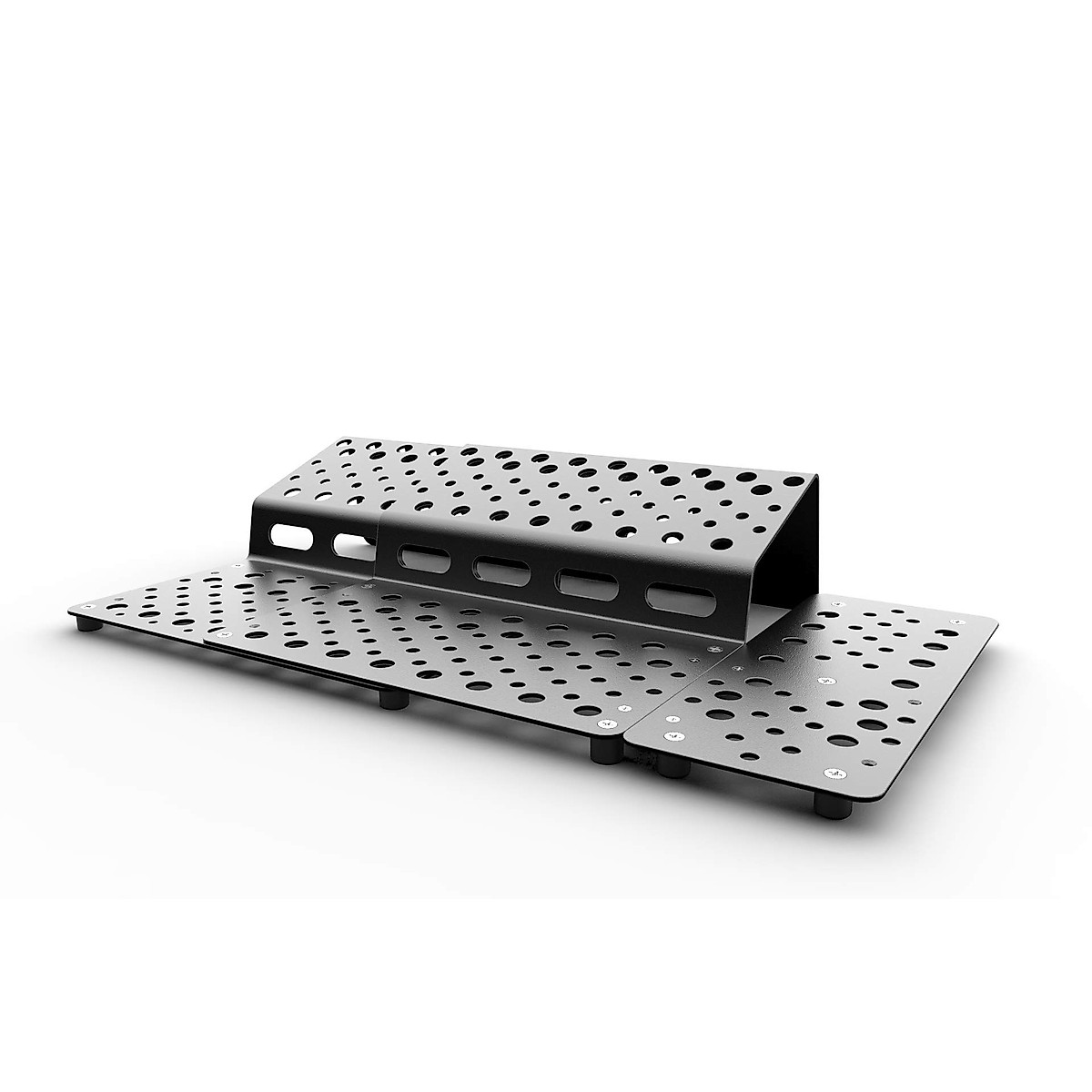 Holeyboard 123 Complete Pedalboard | Expandable from 13-30” to Solve Your Space Problems | Fits 3-12 pedals easily | 2-Levels For Easy Access to the Back Row
