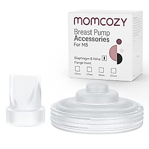 Momcozy Duckbill Valves & Silicone Diaphragm Compatible with Momcozy M5. Original Momcozy M5 Breast Pump Replacement Accessories, 1 Pack