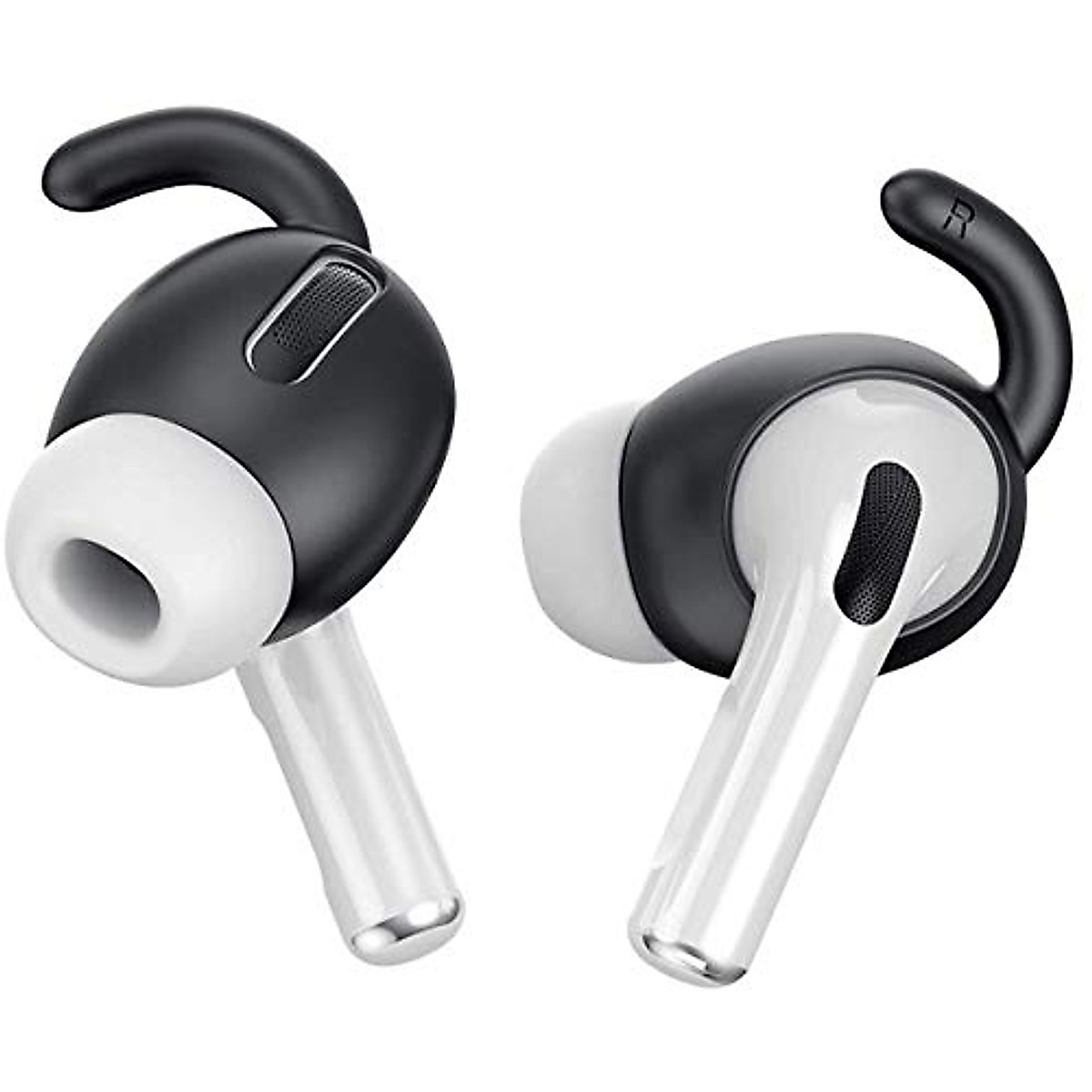 Zotech 10 Pairs AirPods Pro 1st & 2nd Gen Ear Hooks Secure Anti Slip Covers (Black, White, Clear, Purple, Green, Blue, Pink, Red, Navy & Grey)