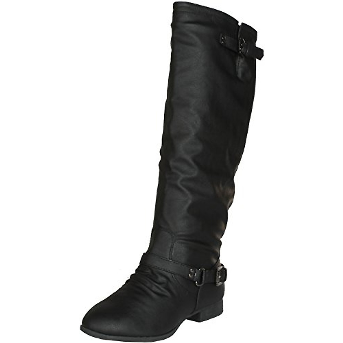 TOP Moda Women's Coco 1 Knee High Riding Boot (12, Premium Midnight Black)