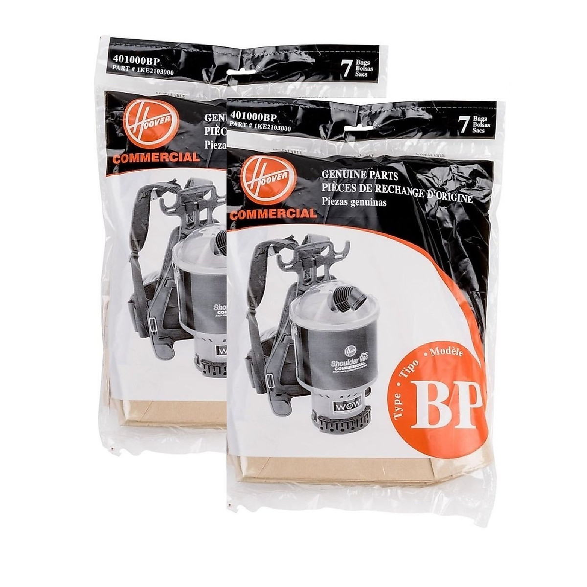 Hoover Shoulder Vac and Back Pack Type Bp Bags Part # 401000bp, 1ke2103000 (14 Bags)