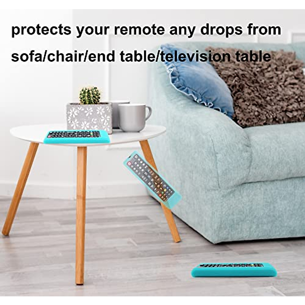 2 Pack Glow Case for Samsung Smart TV BN59-01199F BN59-01301A BN59-01315A Remote Silicone Skin Sleeve with Strap for Samsung TV Remote Control Replacement Case Cover Glow in The Dark - Blue Green