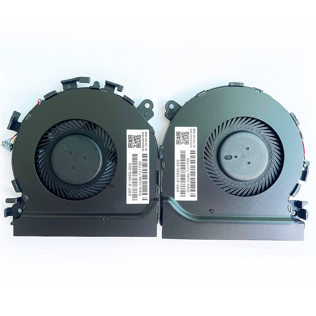 Fleshy Leaf CPU+GPU Cooling Fan Replacement for HP Spectre X360 15-CH Series (2 Fans, 15 decibels, 5 volts, 4-Pin, Plastic, Forced Air, Laptop)