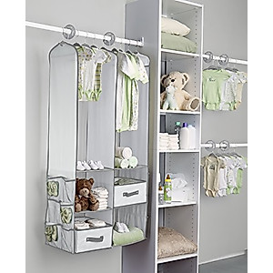 Delta Children Nursery Storage 24 Piece Set - Easy Storage/Organization Solution - Keeps Bedroom, Nursery & Closet Clean, Dove Grey