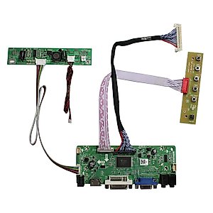 VSDISPLAY HD-MI VGA DVI LCD Controller,Fit for 18.5" 1366x 768,WLED Backlight,30pin LVDS Panel Screen, Such as:LTN185AT04 M185BGE-L10/L22/L23 HT185WX1-300 M185XW01 VD/VF M185XTN01.2 M185XTN01.3