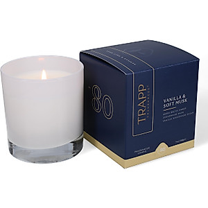 Trapp - No. 80 Vanilla & Soft Musk - 7 oz. Signature Candle - Aromatic Home Fragrance with Earthy Scent of Warm Baltic Amber, Cedarwood Musk, & Vanilla