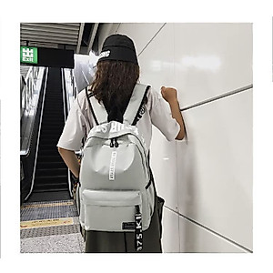 KEJIATOP Backpack for women men medium, school backpacks for girls teenagers, travel backpack fashion, waterproof bookbags for women college, cute backpacks with laptop compartment 14 inch(grey)