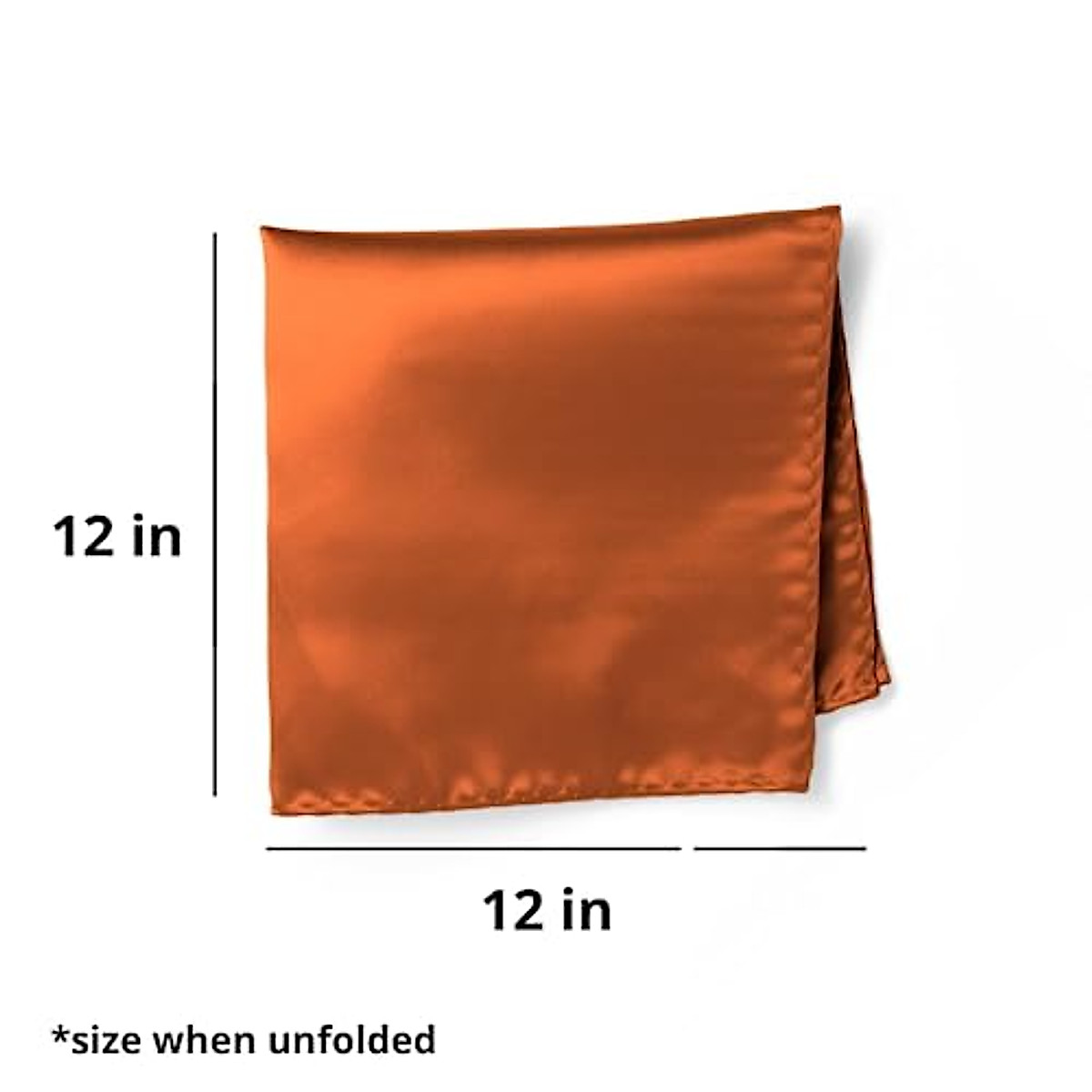 tiemart Premium Pocket Square (Burnt Orange)
