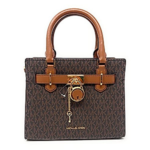 Michael Kors HAMILTON SMALL SATCHEL SHOULDER CROSSBODY BAG MK SIGNATURE BROWN