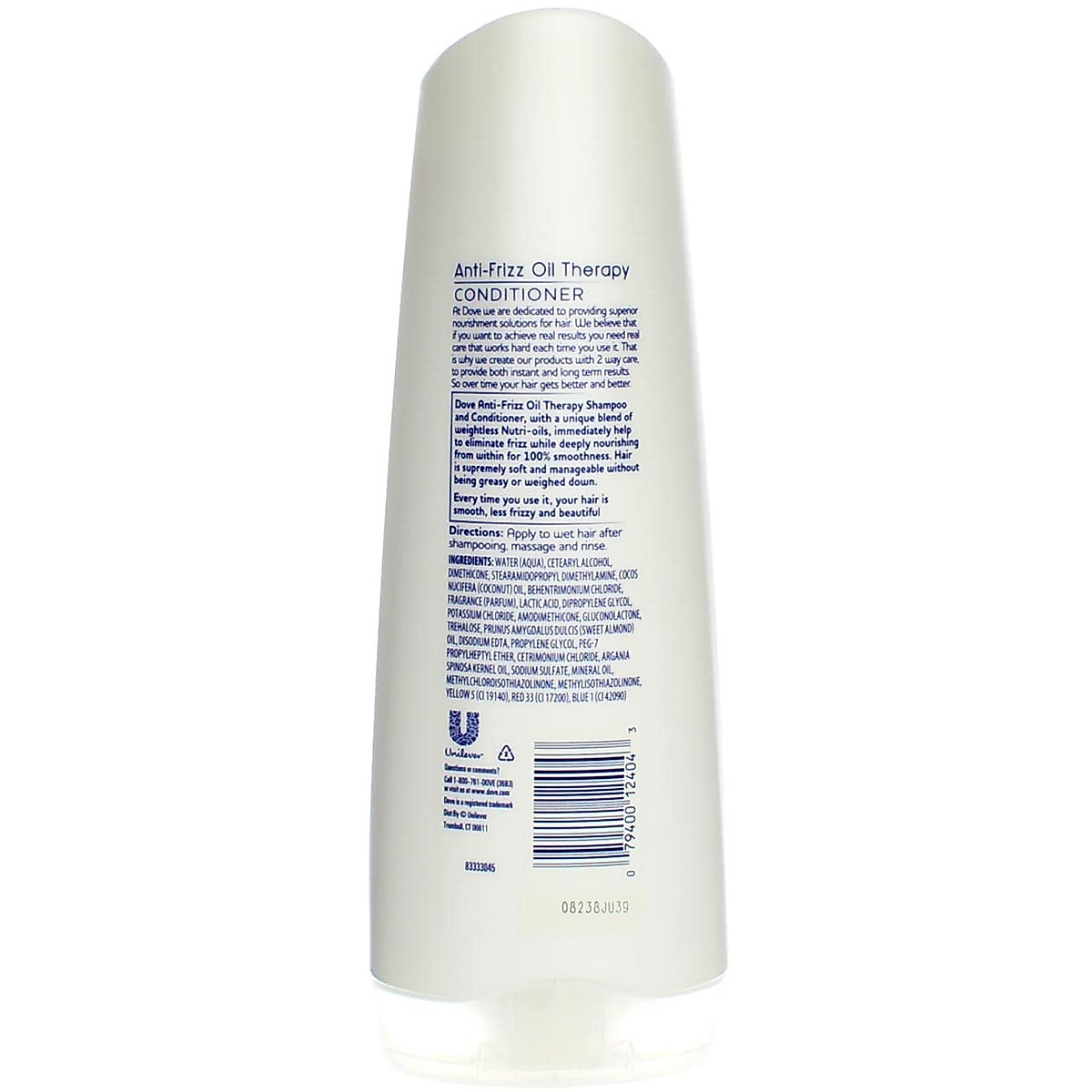 Dove Nutritive Solutions Dry Hair Conditioner for Frizzy, Unruly Hair Oil Therapy with Nutri-Oils Moisturizing Conditioner Formula for Smooth Hair 12 oz