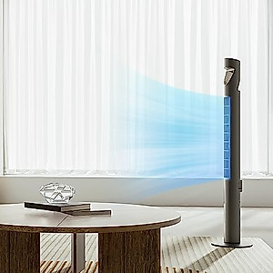 Magshion 47 Inch 3 Speeds Oscillating Quite Tower Fan with Remote Control for Indoor Home Bedroom (Gray)