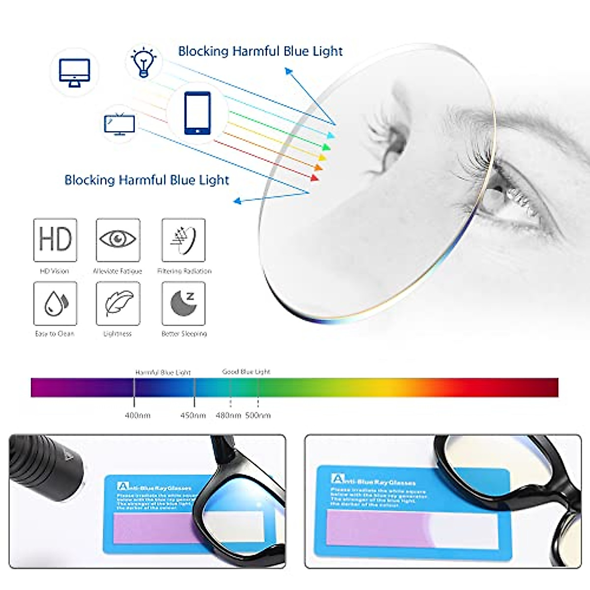 NaNaKo 3 Pack Reading Glasses for women, Oversized Blue Light Blocking Computer Readers Spring Hinge (C1,+1.50)