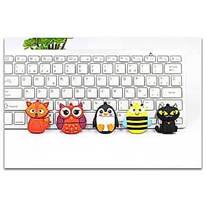 QICAIHU Novelty Big Eyes Owl Shape Design 64GB USB 3.0 Animal Flash Drive Cute Memory Stick Thumb Drive Data Storage Pendrive Cartoon Jump Drive Gift