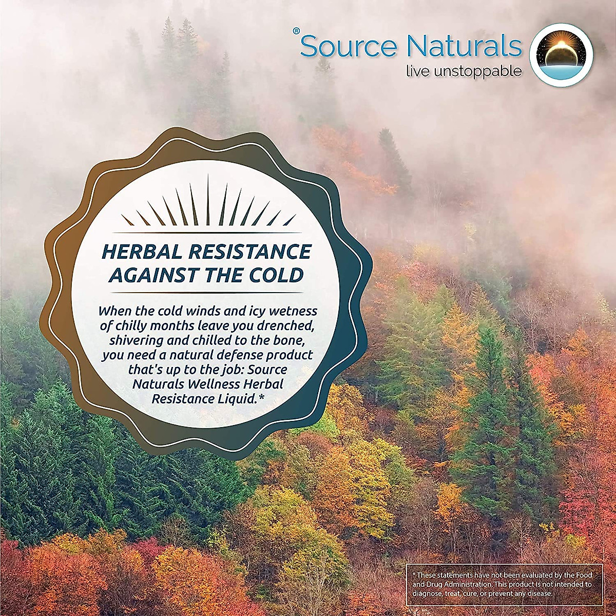 Source Naturals Wellness Herbal Resistance Liquid Immune Defense Supplement & Immunity Booster with Echinacea, Elderberry & Yin Chiao - 4 OZ