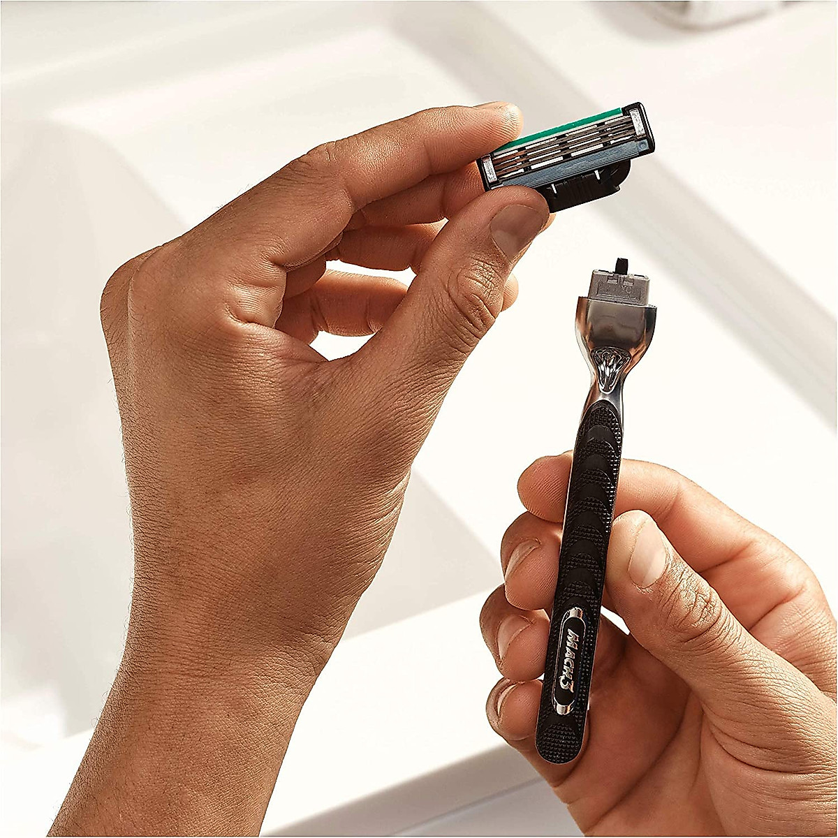 Gillette Mach3 Razor Blades for Men, Pack of 4 Refill Blades (2 Packs)