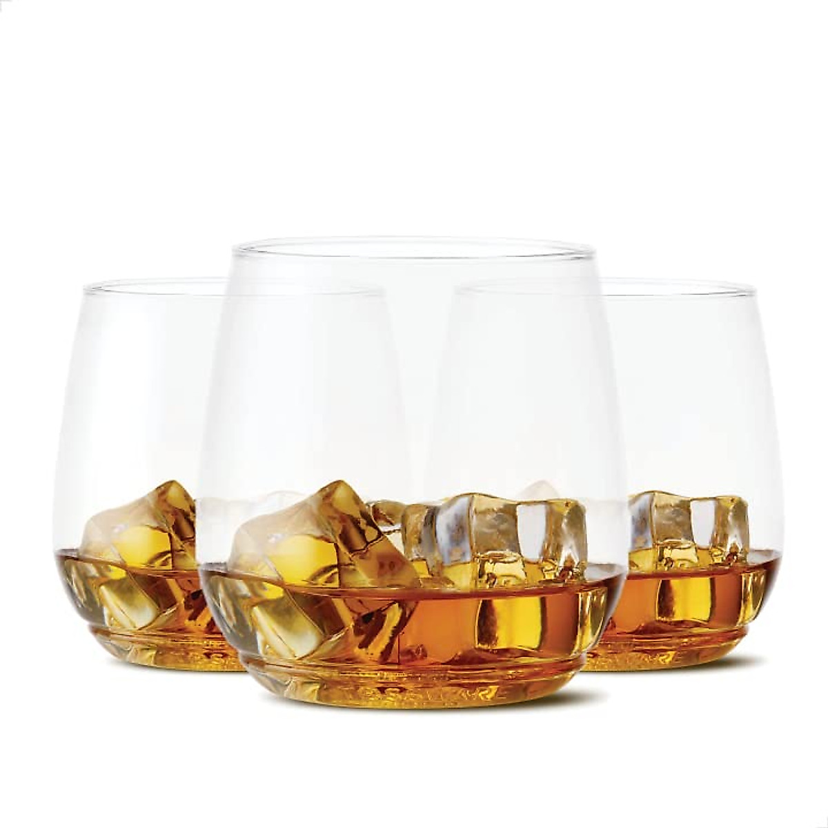 TOSSWARE POP 12oz Vino Jr Set of 12, Premium Quality, Recyclable, Unbreakable & Crystal Clear Plastic, Cocktail, 12 Count (Pack of 1), Whiskey Glasses