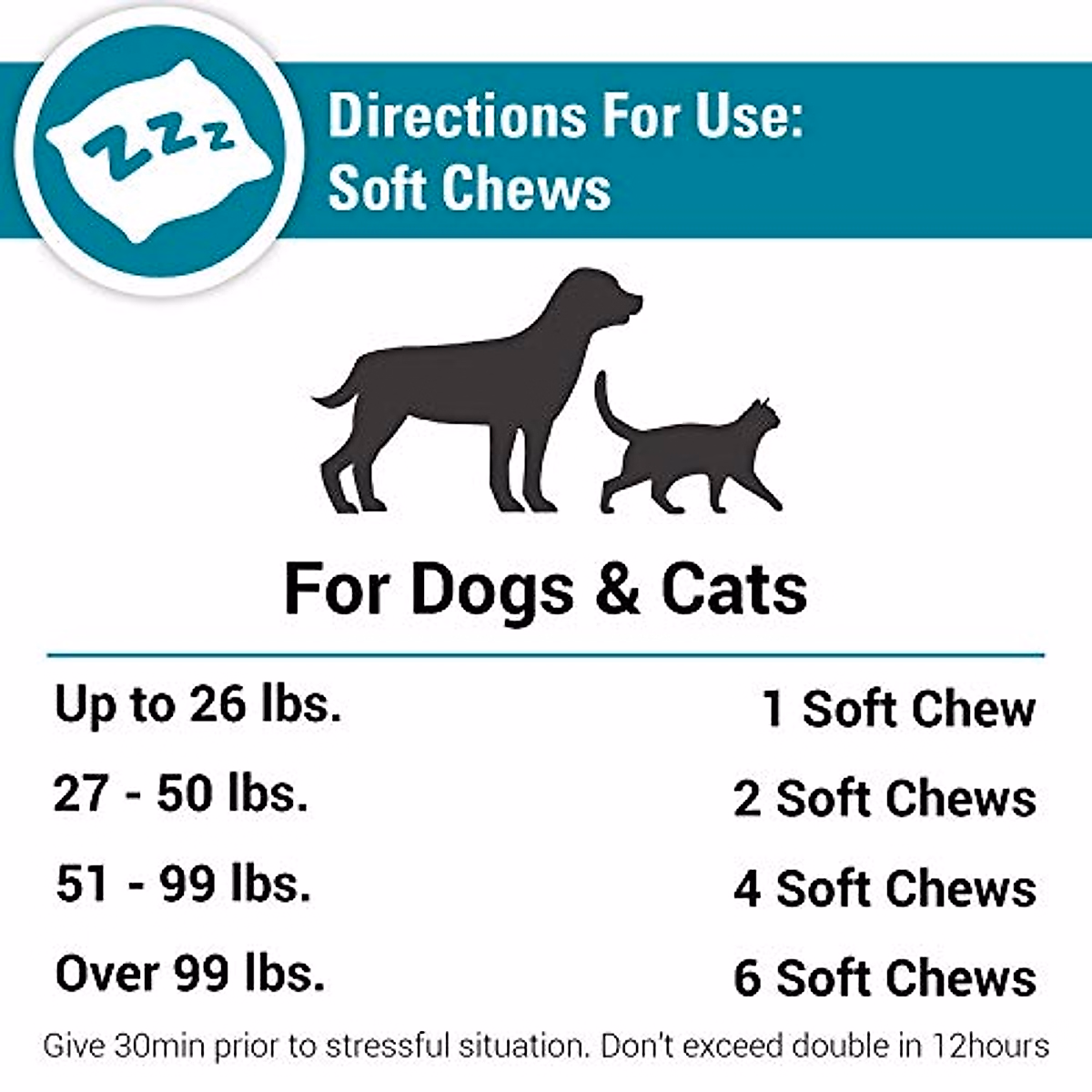 Vet Classics Stress Away Calming, Anxiety Aid for Dogs and Cats – Soft Chew Pet Health Supplement for Dogs, and Cats - Melatonin, Ginger – 65 Soft Chews
