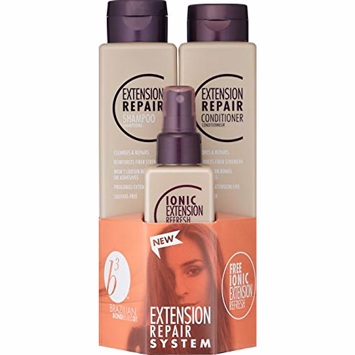 B3 Brazilian Bondbuilder Extension Shampoo/Conditioner/Refresh Trio Pack, 15 fl. oz.