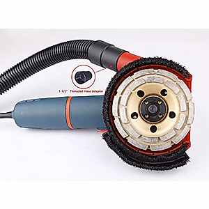 Dastool Expert Surface Grinding Dust Shroud for Angle Grinder, Universal 5-Inch + Diamond grinding cup wheel Dt1701-125D