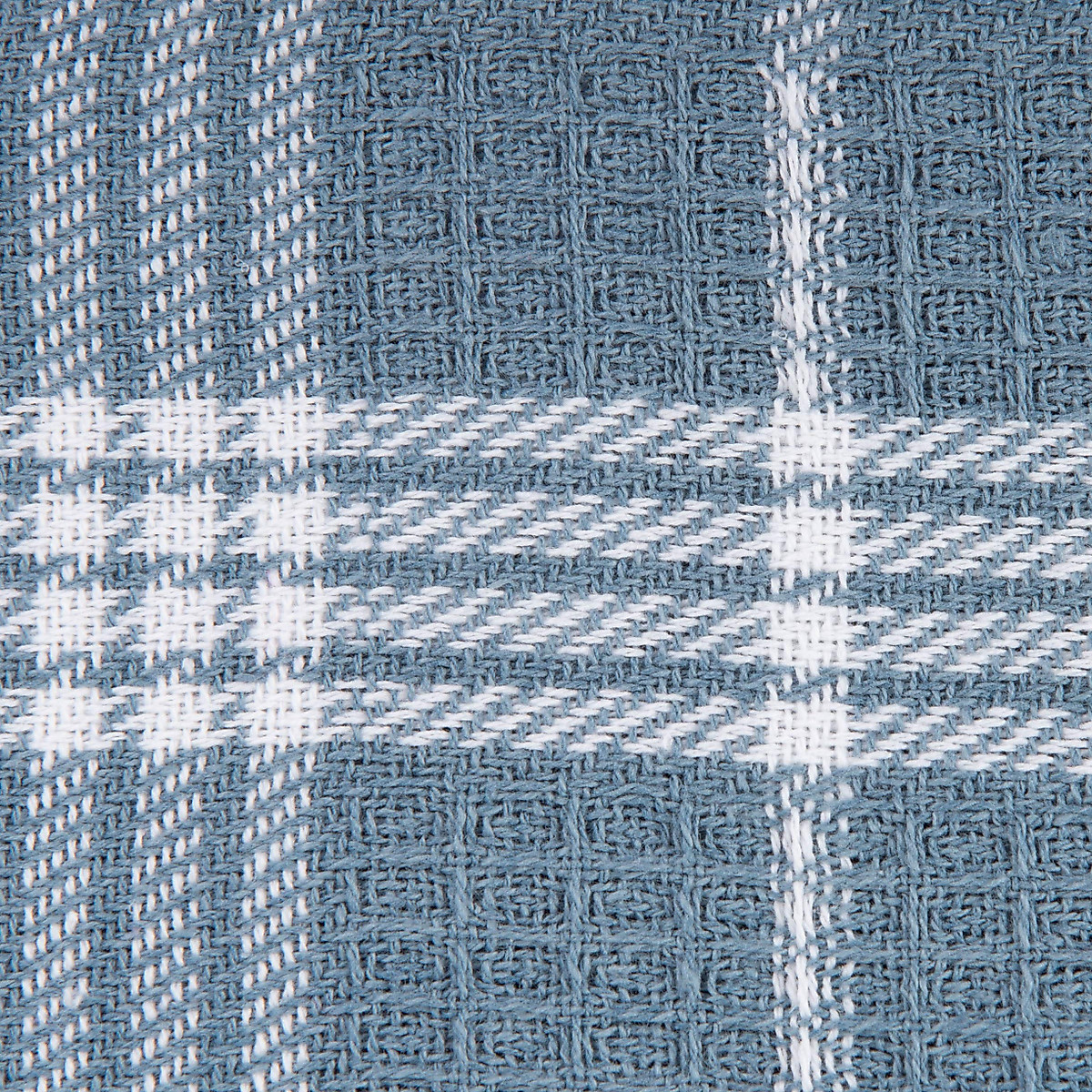 DII Waffle Weave Kitchen Collection, 100% Cotton, Kitchen Set, Blue 8 Piece