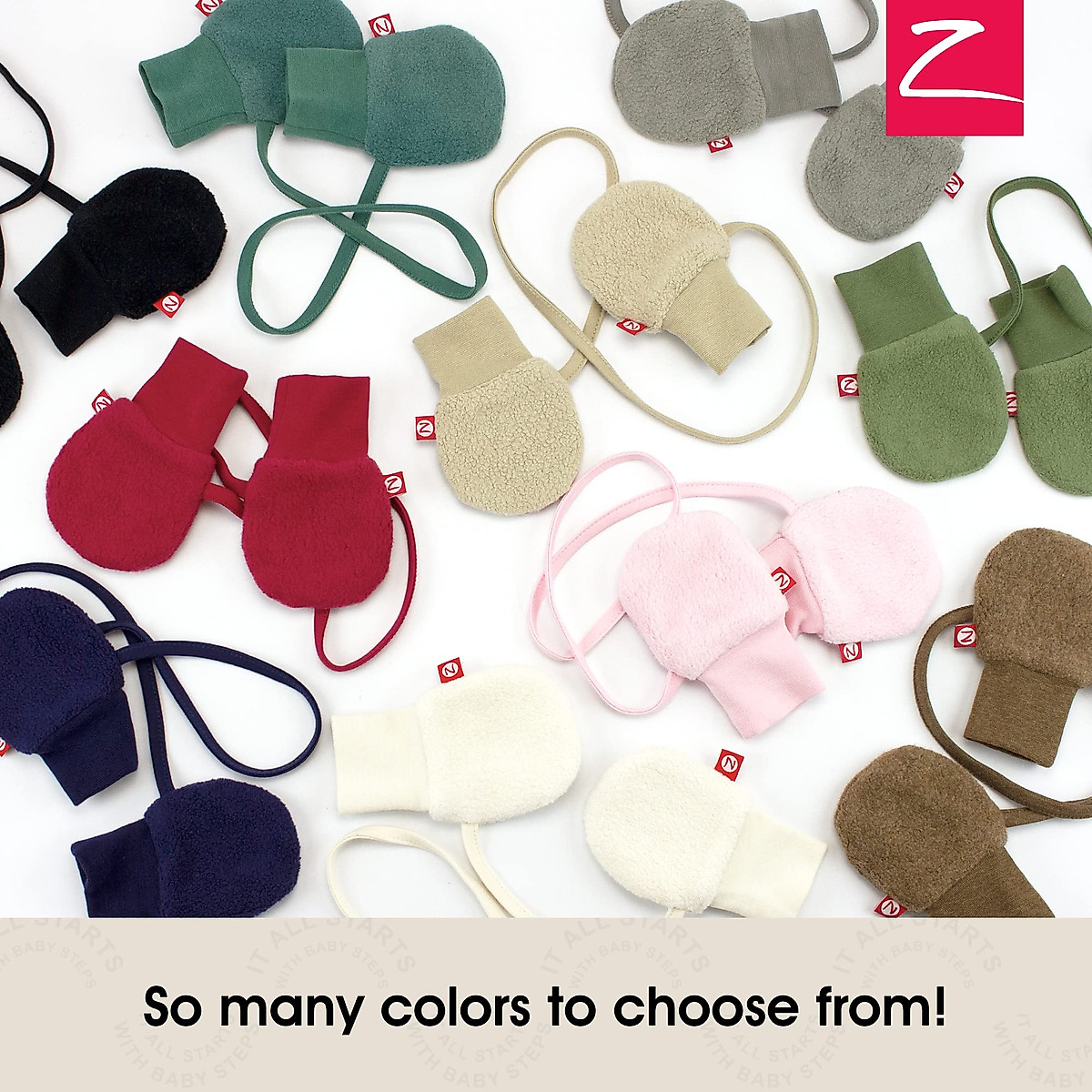 Zutano Unisex Baby Cozie Lined Mitten, Cream, One Size