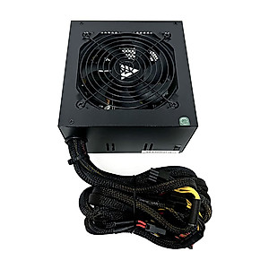 Apevia SPIRIT600W Spirit 600W ATX Power Supply with Auto-Thermally Controlled 120mm Fan, 115/230V Switch, All Protections
