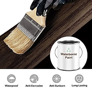 COSIEST Outdoor Bar Table, MgO Patio Pub Height Dining Table with Pinewood Legs, Rectangular Console Table for Garden Backyard Poolside, Dark Brown