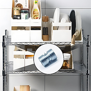 Coufce 8 PCS 3/4 Inch / 19mm Diameter Metal Rack Connector, Coarse Thread 0.035"/ 0.9mm Thick Shelving Connectors, Pole Connector, Wire Shelf Pole Connectors for Shelf Unit, Wire Rack Shelving