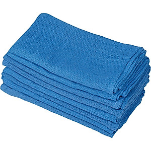Global Industrial 50 Lb. Box 100% Cotton Huck Towels, Blue