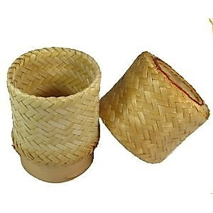 Thai Handmade Sticky Rice Serving Basket small Size