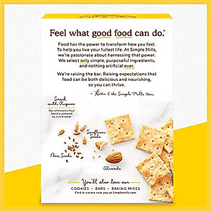Simple Mills Almond Flour Crackers, Rosemary & Sea Salt - Gluten Free, Vegan, Healthy Snacks, 4.25 Ounce (Pack of 1)