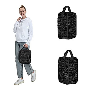 Insulated Lunch Bag For Women Men Abstract Science Chemistry Lunch Box Portable Insulation Tote Bag Leakproof Lunch Cooler for School Work Office Picnic Beach Soft Freezable