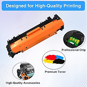 Compatible for HP 207A Toner Cartridge Replacement for 207A W2210A W2211A W2213A W2212A Toner Cartridge for HP Laserjet Pro M255dw M255nw M282nw M283fdn M283fdw Black Ink