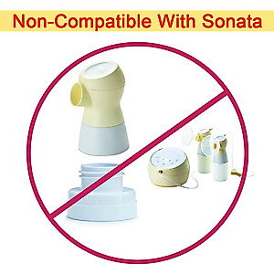 Maymom Conversion Kit Compatible with Medela Breast Pumps (Selected) to be Compatible with Avent Classic Bottles, Avant Natural PP Bottle and speCtra Wide-mouth Bottles Thread Changer; w Sealing Rings
