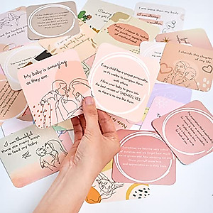 Ariond 31 New Mom Affirmation Cards for Post Partum Self Care with Empowering Messages on the verso of each card | New mom gifts for women after birth, New mom essentials, Postpartum gifts for mom