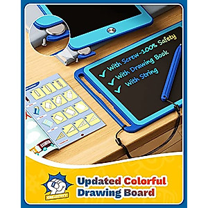 TEKFUN 2 Pack LCD Writing Tablet for Kids, 8.5 Inch Blue+Blue Doodle Board Drawing Board Reusable Drawing Tablet with Lanyard, Educational Kids Toddler Toys Birthday Gift for Boys Girls 3-12 Years Old