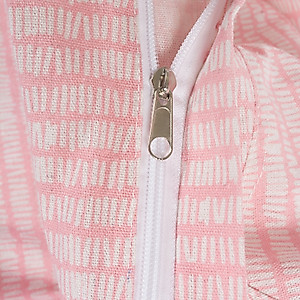 DII Keeping Score Stripes Print, Large Bean Bag Chair Cover for Kids & Stuffed Animal Storage, Pink Sorbet, One Size